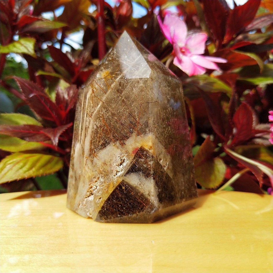 Large Copper Rutilated Quartz Manifestation Crystal Quartz W/ Golden ...