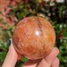 Orange and Red Crackled Quartz Sphere ; Fire Quartz W Rainbows Sphere ...