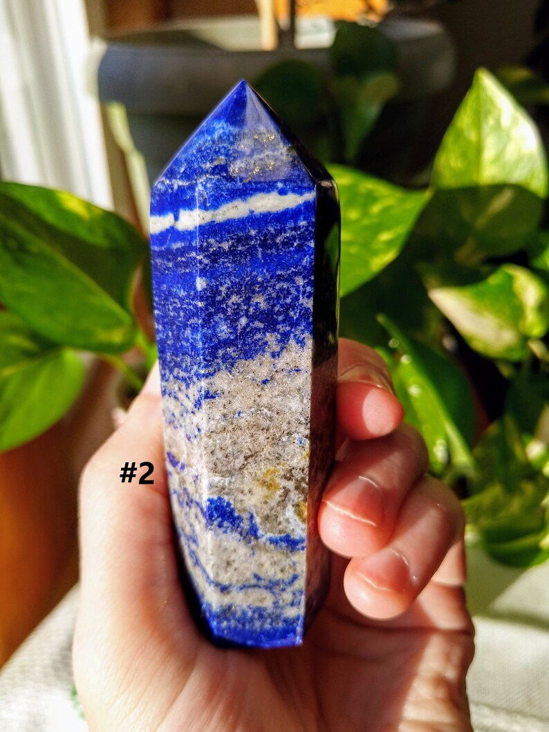 Lapis Lazuli With Pyrite Specks Polished Point Lapis Lazuli | Etsy