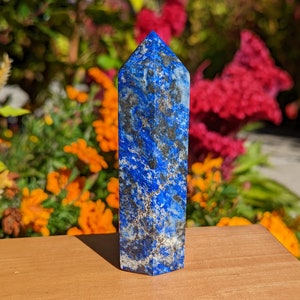 Lapis Lazuli With Pyrite Specks Polished Point Lapis Lazuli Obelisk ...