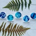 Blue Botanical Cyanotype Stickers Pack of 10 Round Glossy | Etsy