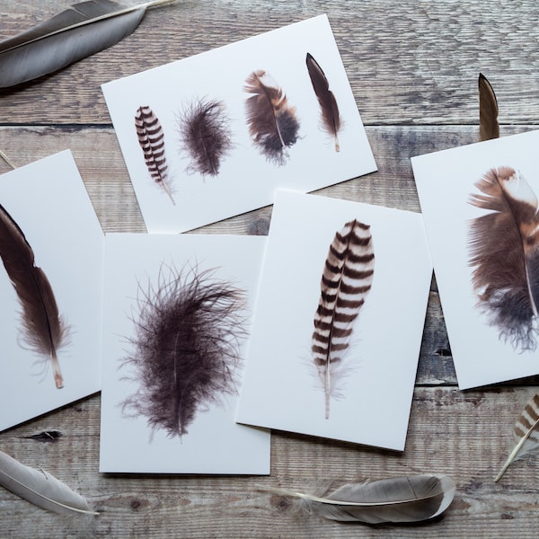 Feather Card - Etsy
