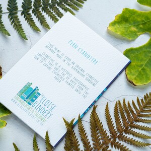 Fern Cyanotype Card Blank Greeting Card / Notecard With Recycled ...