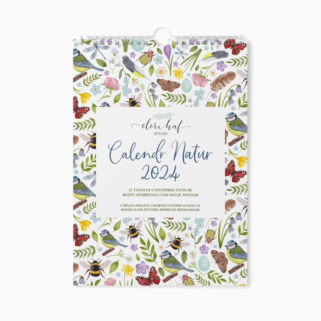Calendr Natur 2024, Welsh Illustrated Calendar 2024 - Etsy New Zealand