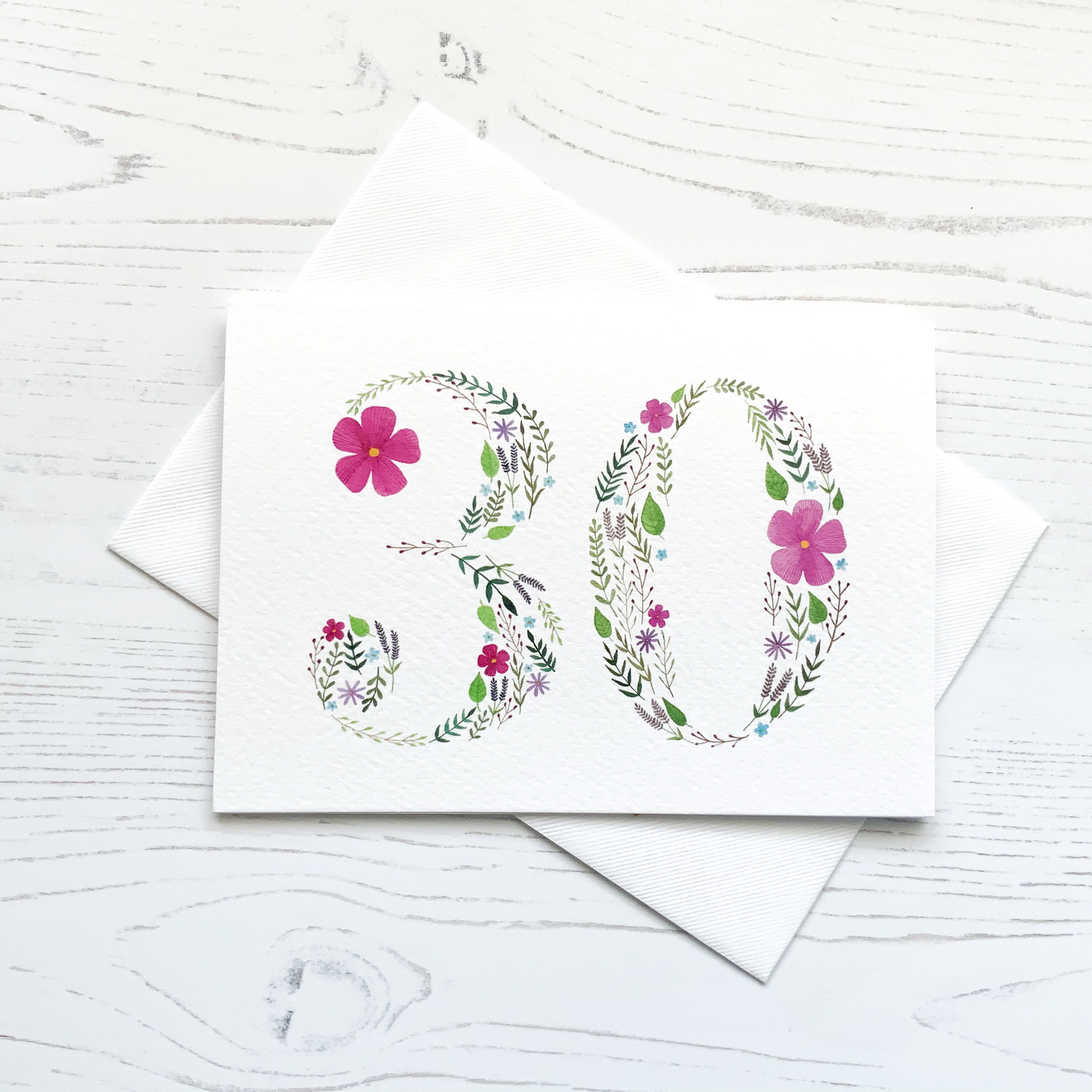 30th Birthday Card A6 Greeting Card Originally Hand - Etsy UK