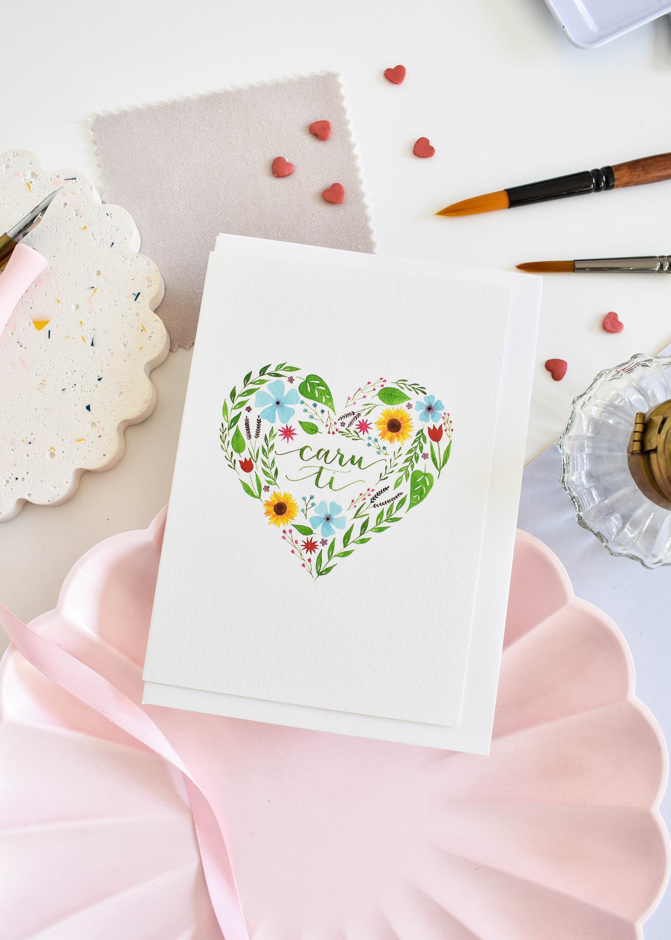 Caru Ti Welsh Love You Card Carden Dydd Santes Dwynwen - Etsy UK