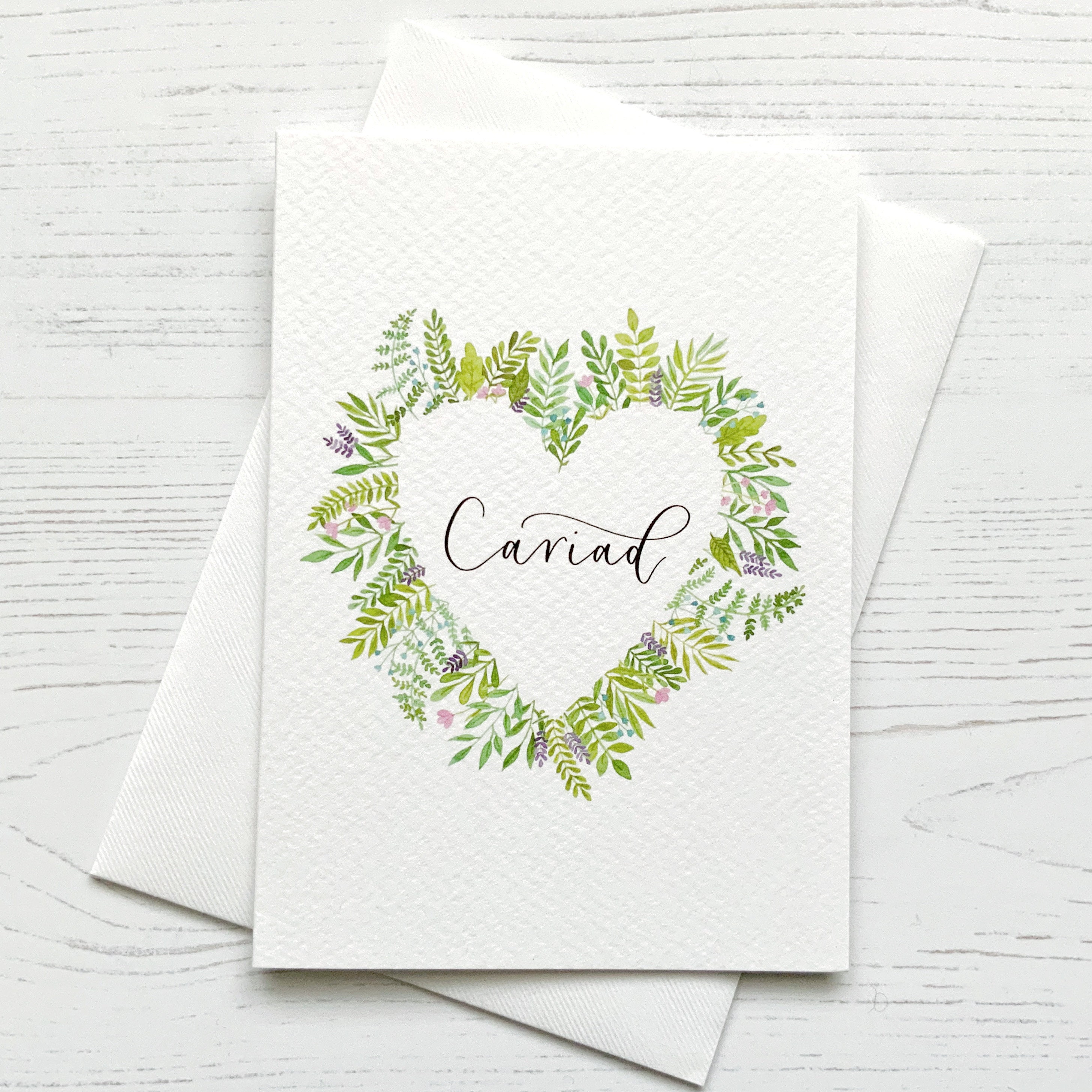 Cariad Welsh Love Card Carden Cymraeg Welsh Valentines Day - Etsy UK