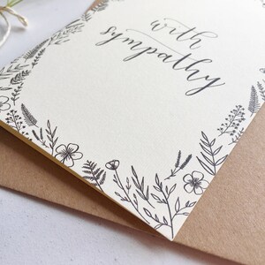 With Sympathy Card Originally Hand Lettered Modern - Etsy