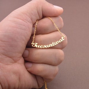 Custom Phrase Necklace-engraved Word Necklace,a Sentence Necklace ...