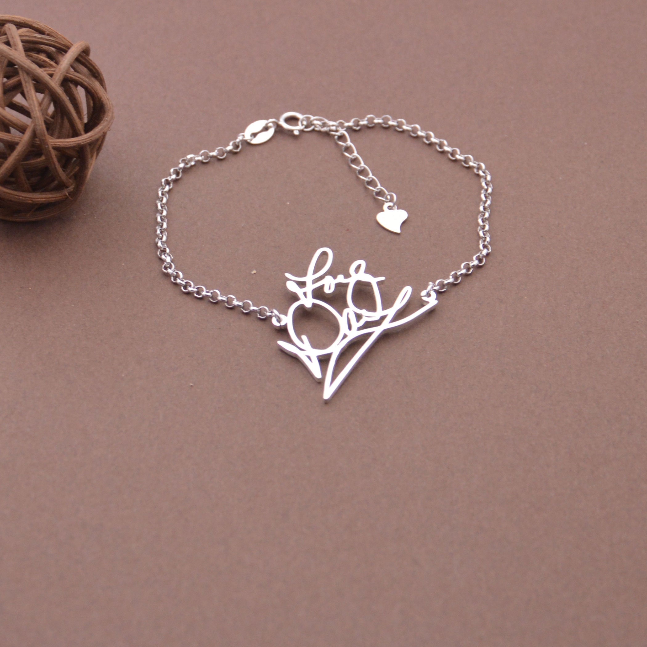 Memorial Handwriting Bracelet-signature Bracelet-personalized Keepsake ...