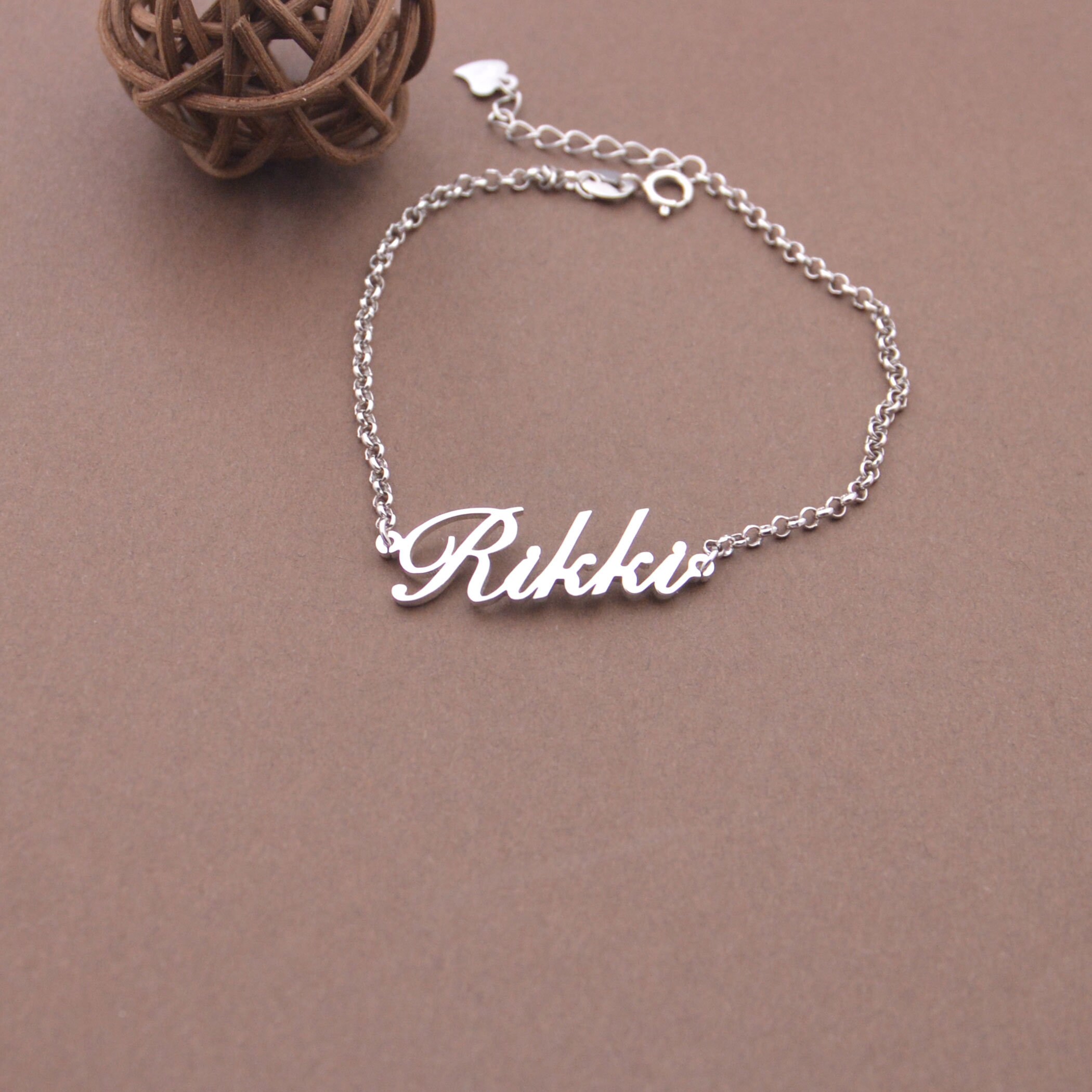 Personalized Sterling Silver Name Bracelet-custom | Etsy