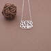 925 Sterling Silver Monogram Necklace-silver Monogram Initials Necklace ...