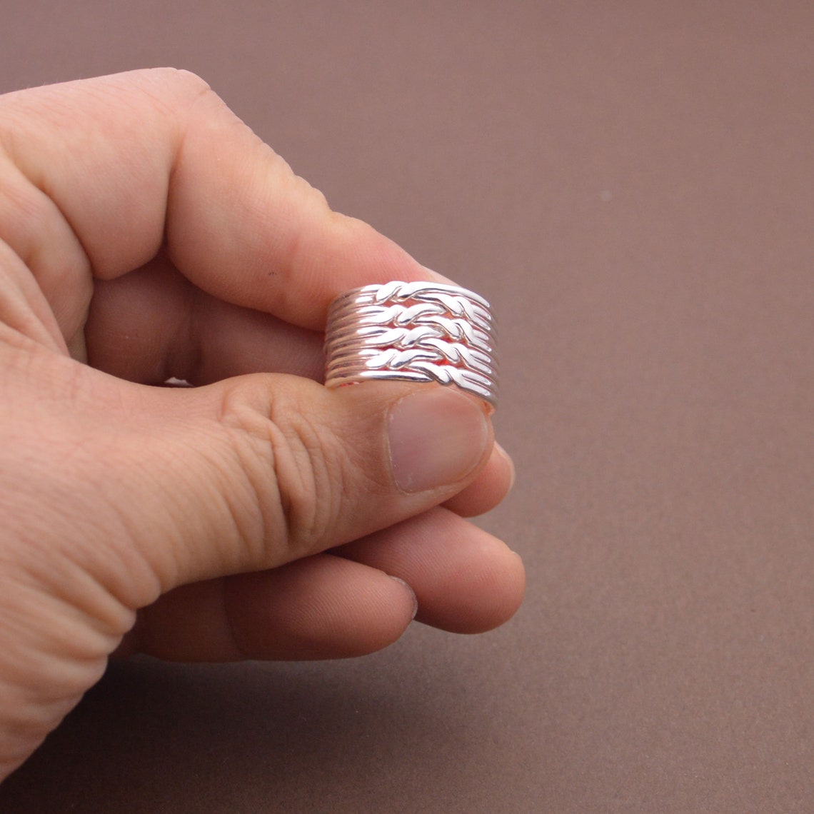 Ladies 9 Band Puzzle Ring in Sterling Silver-order Any - Etsy