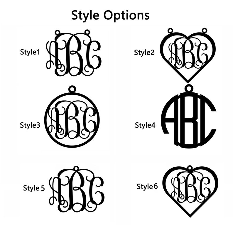 Extra Large Monogram Necklace-2 Inch Monogrammed Initials - Etsy