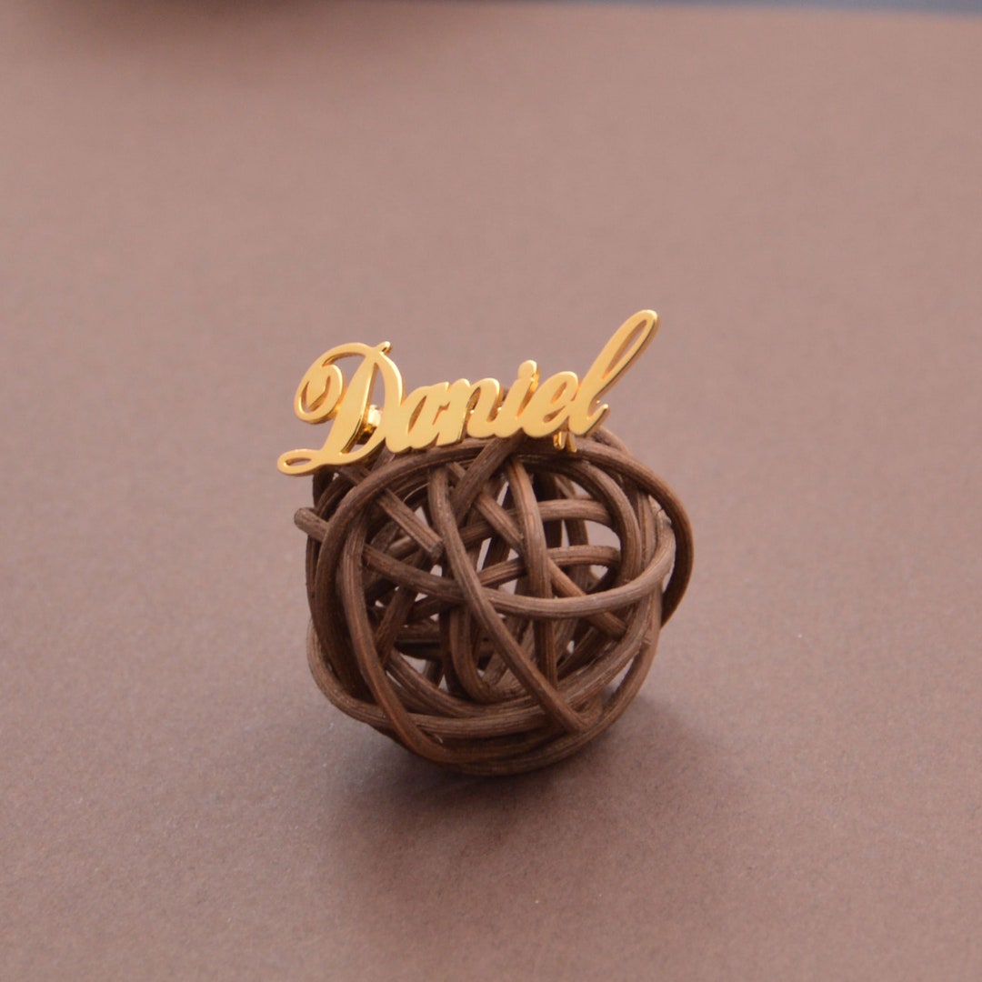 Custom Gold Name Brooch-name Pin-personalized Christmas Gift for ...