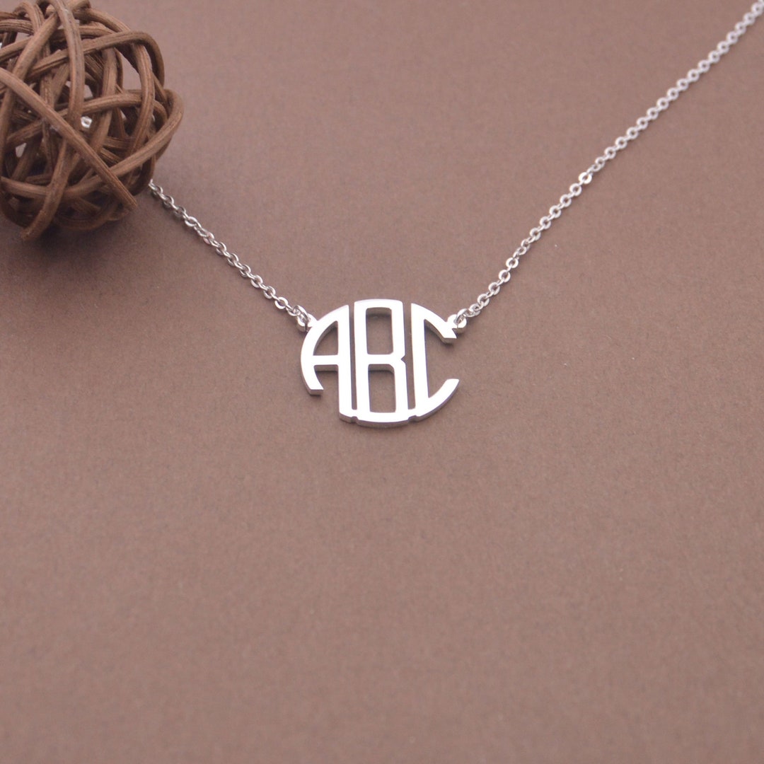 Bold Monogram Necklace-personalized Monogrammed - Etsy