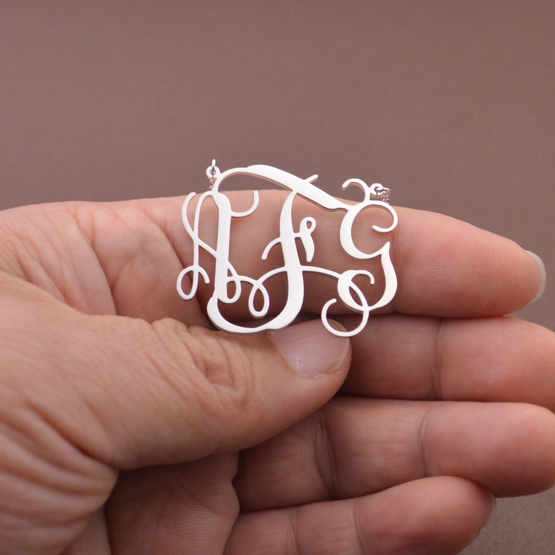 Custom Monogram Necklace-monogram Pendant-personalized Gifts for Best ...