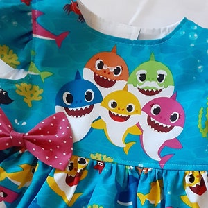 Baby Shark Dress Birthday Party Dress Vacation Dress Girls Gift 3mo.to ...