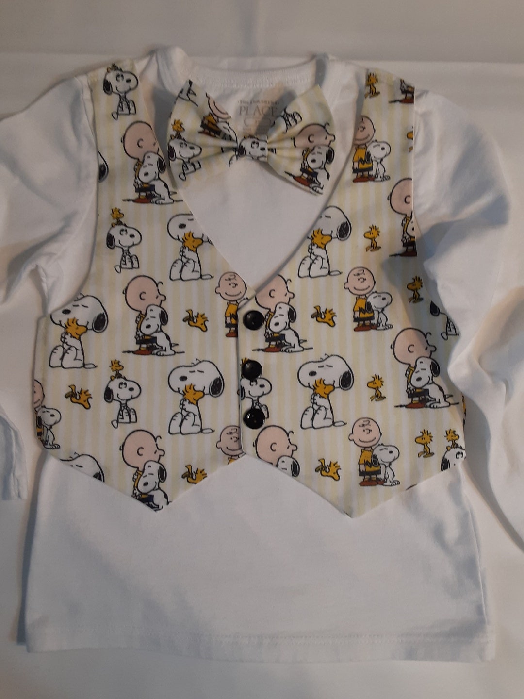 Snoopy Baby Suit Charlie Brown Vest With Carter's Bodysuit Bow Tie W ...