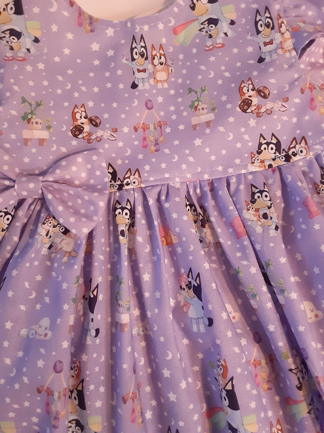 BLUEY Dress Purple 12mo.fluttersleeve Bluey & Bingo Family Bluey ...