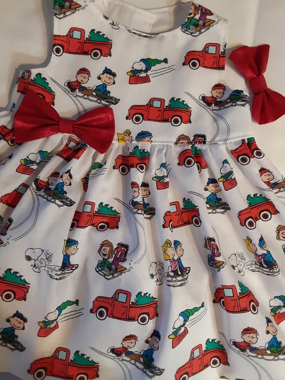 Christmas Snoopy Dress Charlie Brown Dress Holiday Party Dress - Etsy
