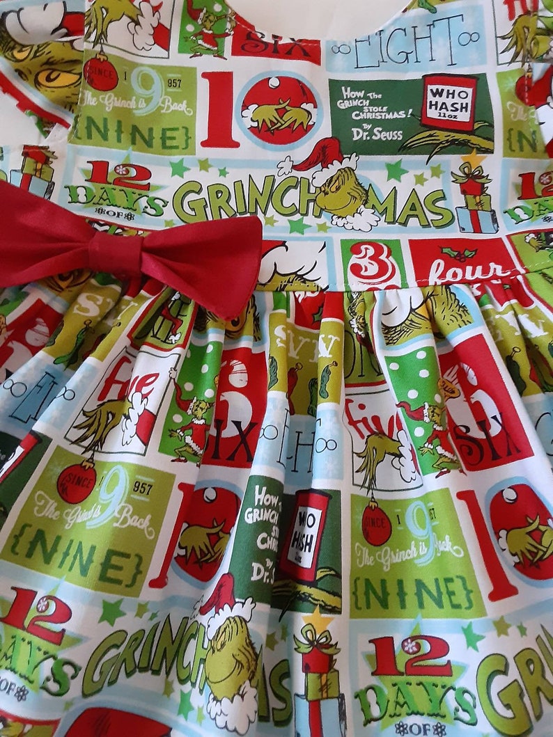 GRINCH CHRISTMAS Dress Christmas Holiday Grinch Dress Grinch Christmas ...