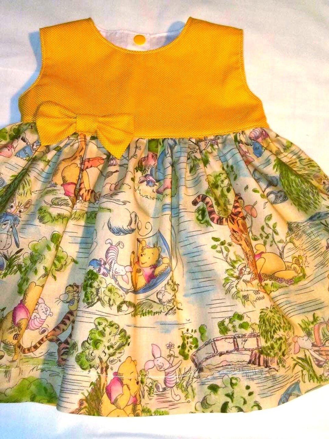 Winnie the Pooh Dress Disney Winnie Dress Buttercup W/ Tan Winnie ...