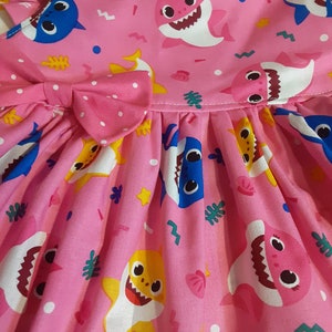 Baby Shark Dress Pink Baby Shark Birthday Party Dress Vacation Dress ...