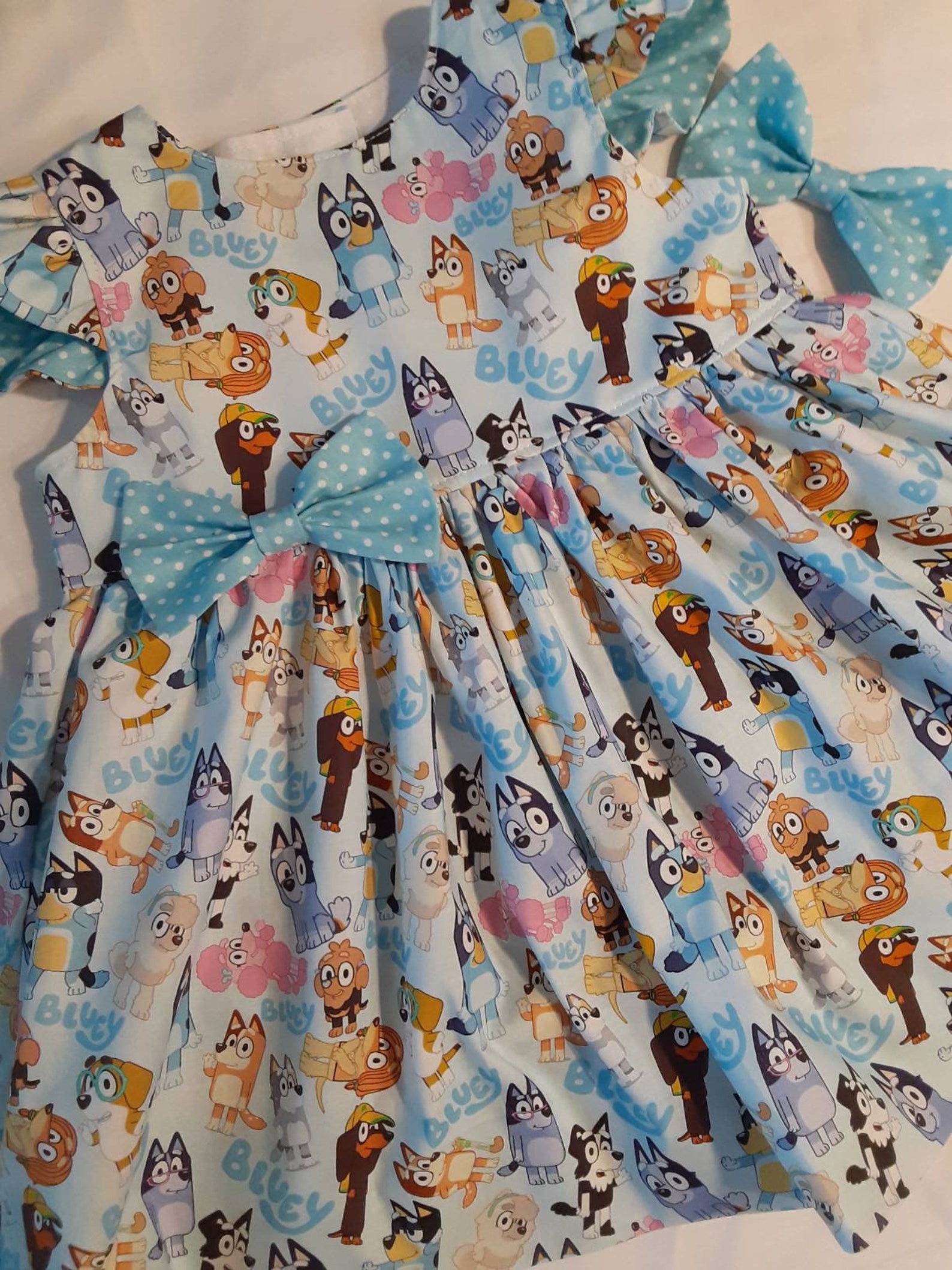 BLUEY Dress Bluey Cartoon Family Bingo Bandit &chilli Bluey Birthday ...