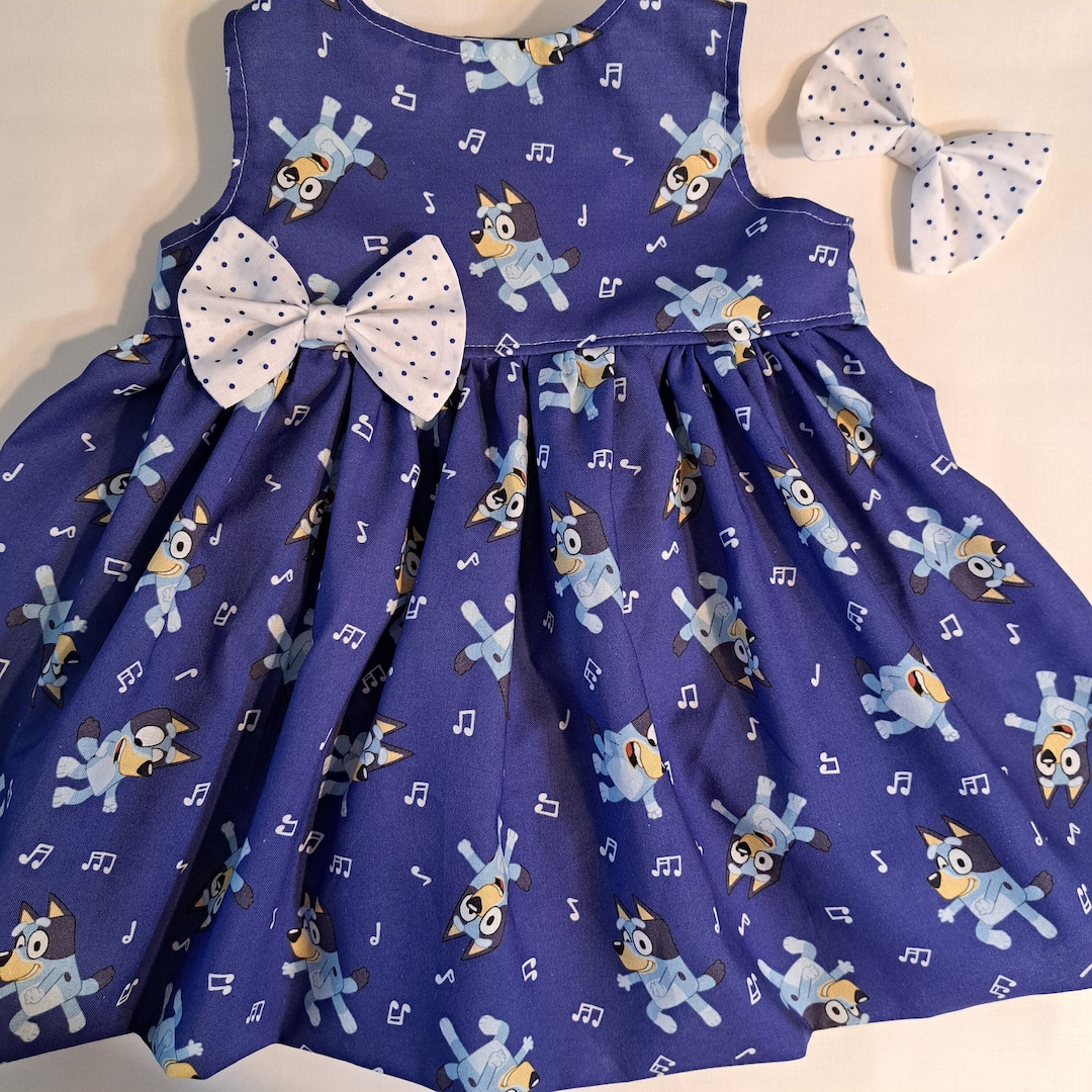 BLUEY Dress Bluey Dancing Musical Notes Dog Family Bluey Birthday Party ...