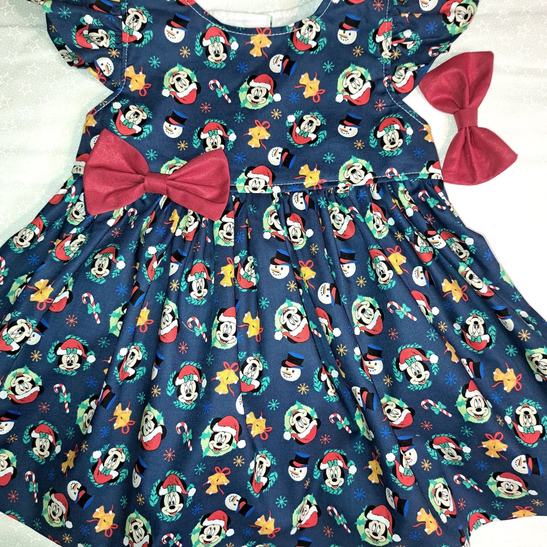 Christmas Mickey Minnie Donald Goofy Dress Mickey & Minnie Mouse Dress ...