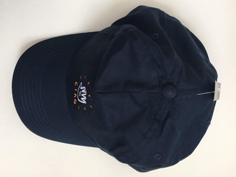 CIAO Navy Blue Embroidered Cap | Etsy UK