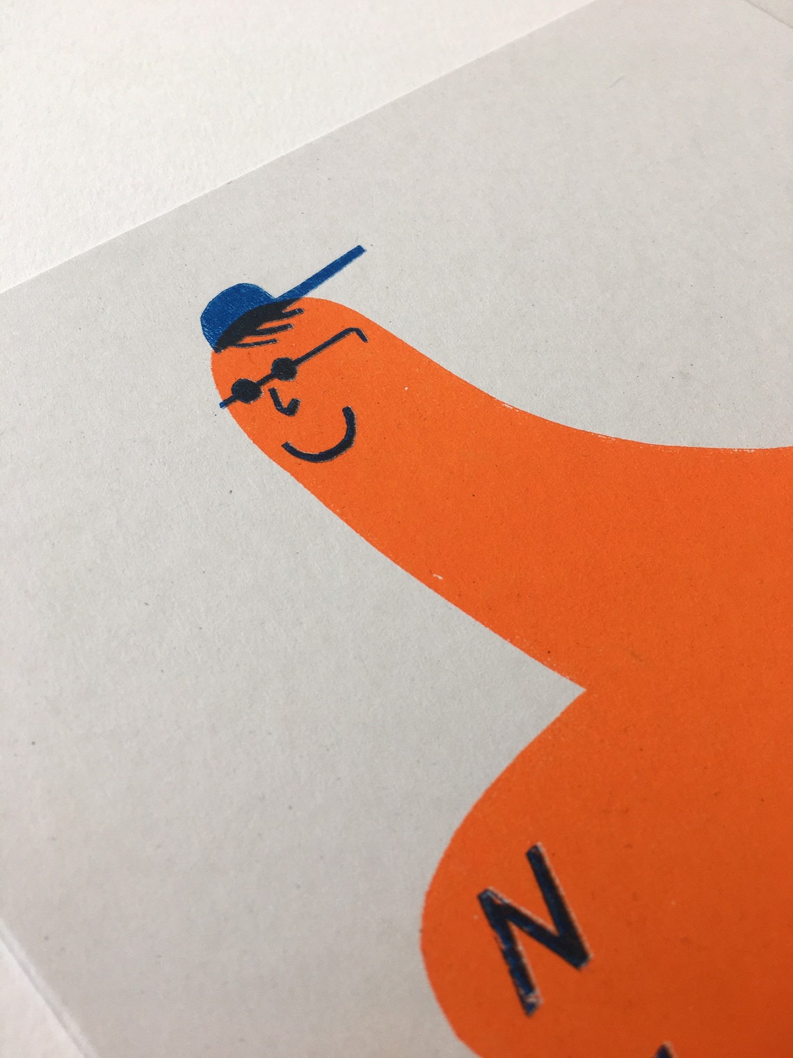 Nice One Thumbs up Risograph Print - Etsy