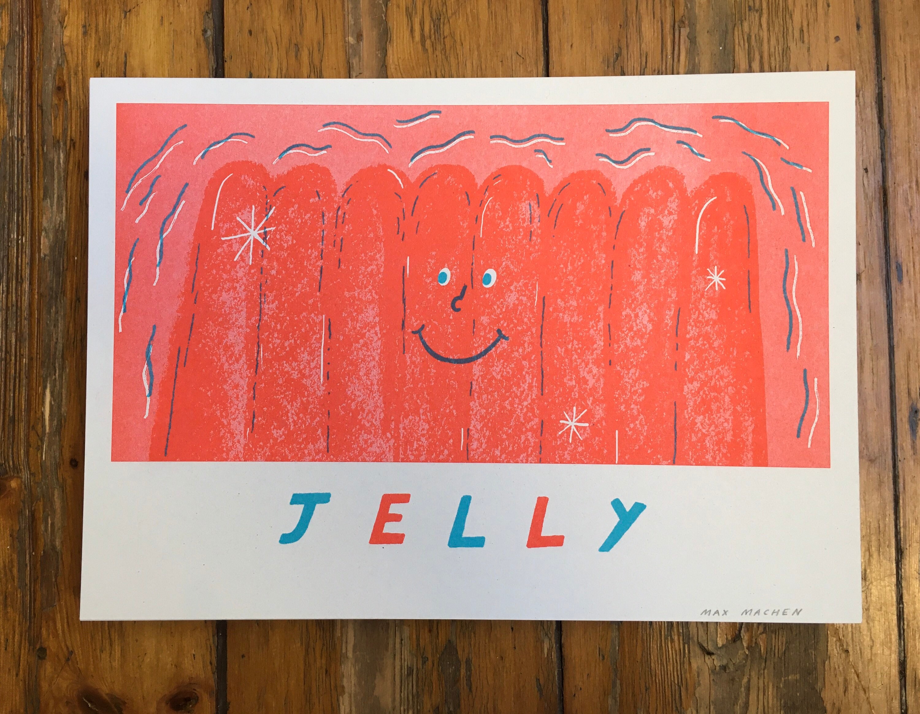 A4 2 Colour Jelly Risograph Print | Etsy