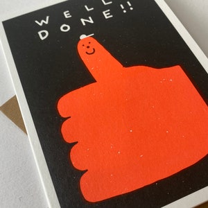 Well Done! Happy Thumb Congratulations Card - Etsy