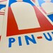 Long 2 Colour Bowling Pin Screen Print - Etsy