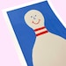 Long 2 Colour Bowling Pin Screen Print - Etsy