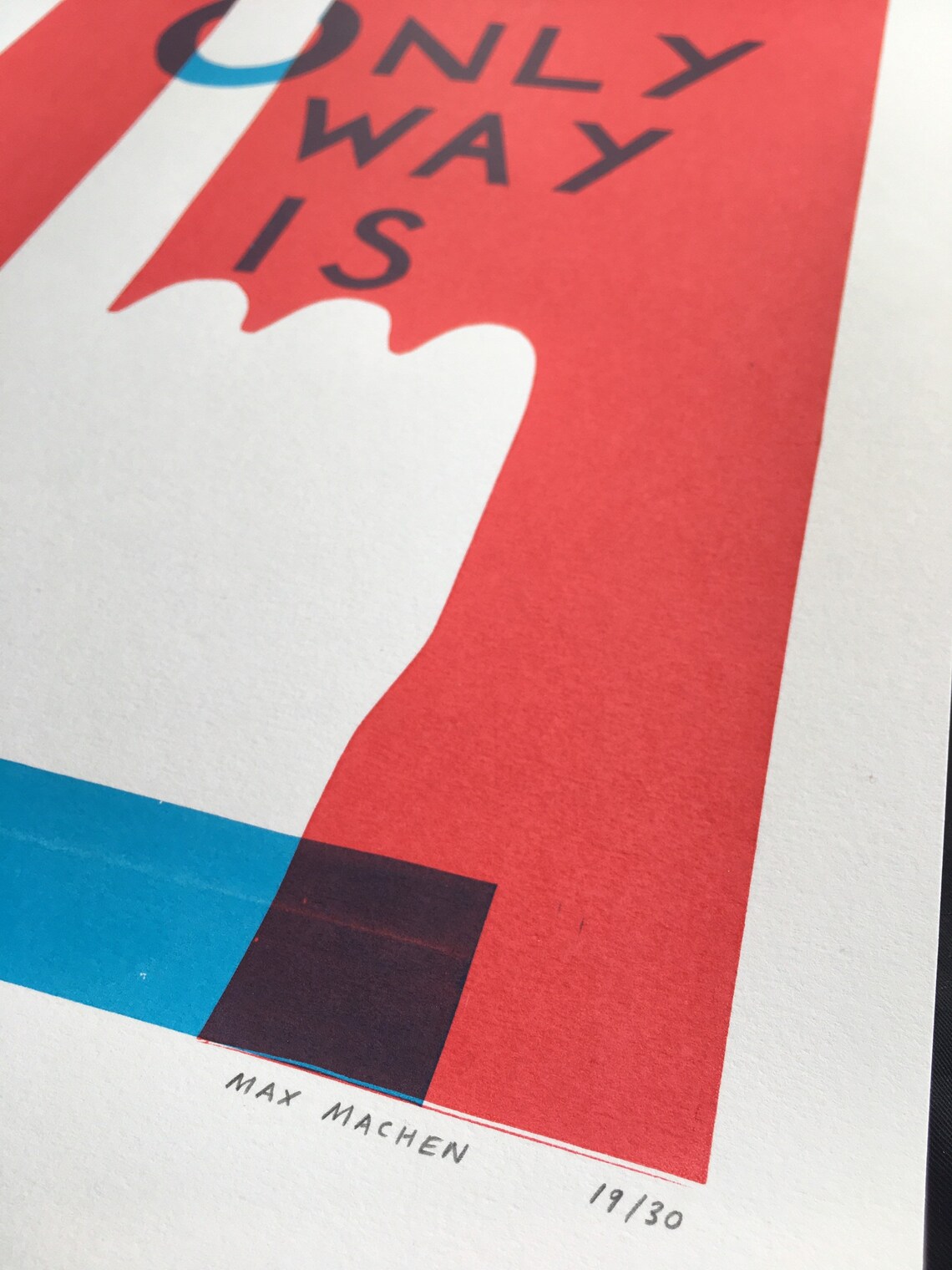 The Only Way is up A3 2 Colour Motivational Screenprint Poster - Etsy