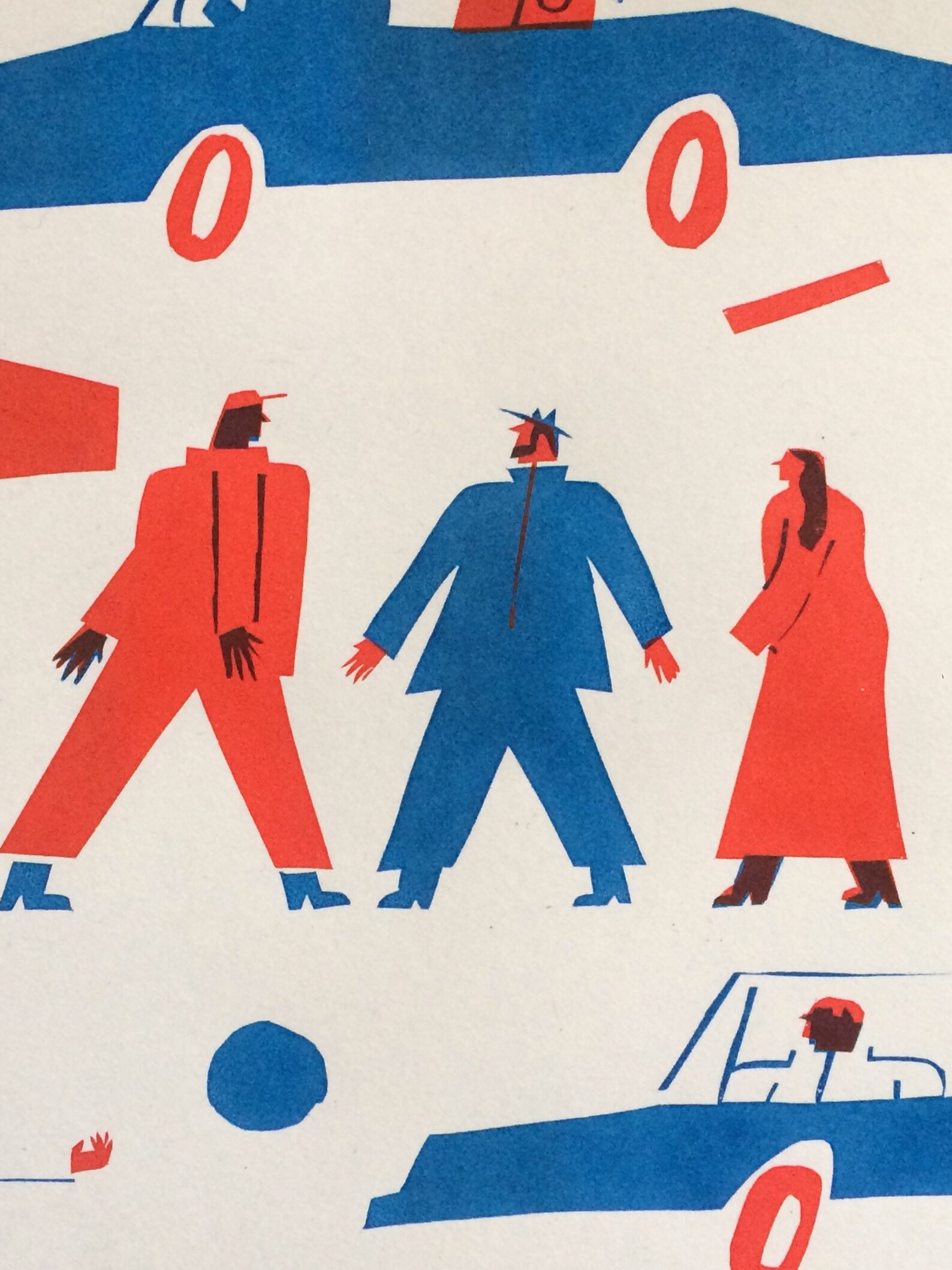 A4 Rush Hour 2 Colour Screen Print on Recycled Paper - Etsy