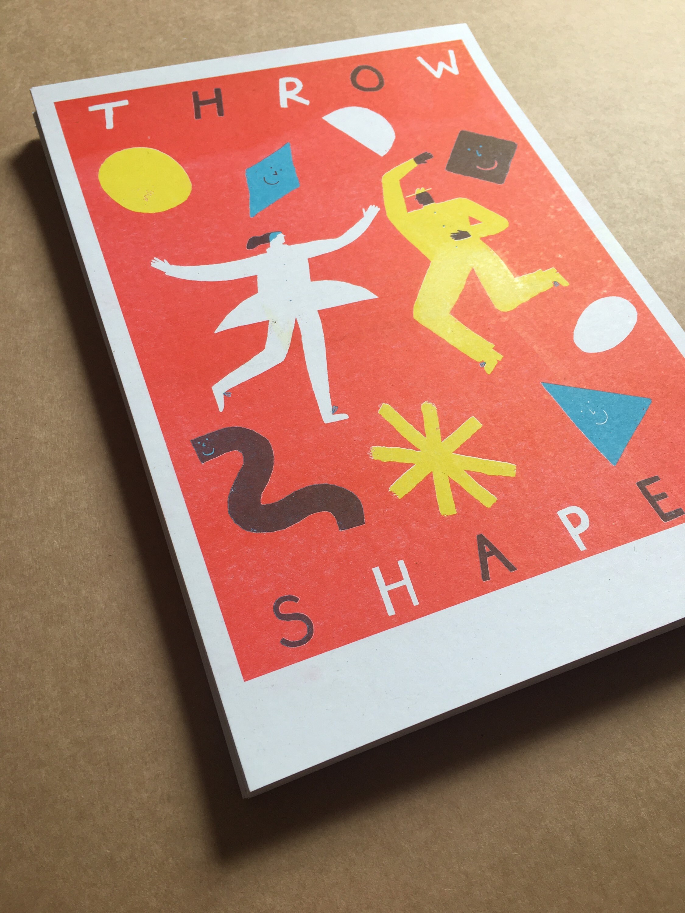 3 Colour A4 Throw Shapes Dancers Risograph Print - Etsy UK