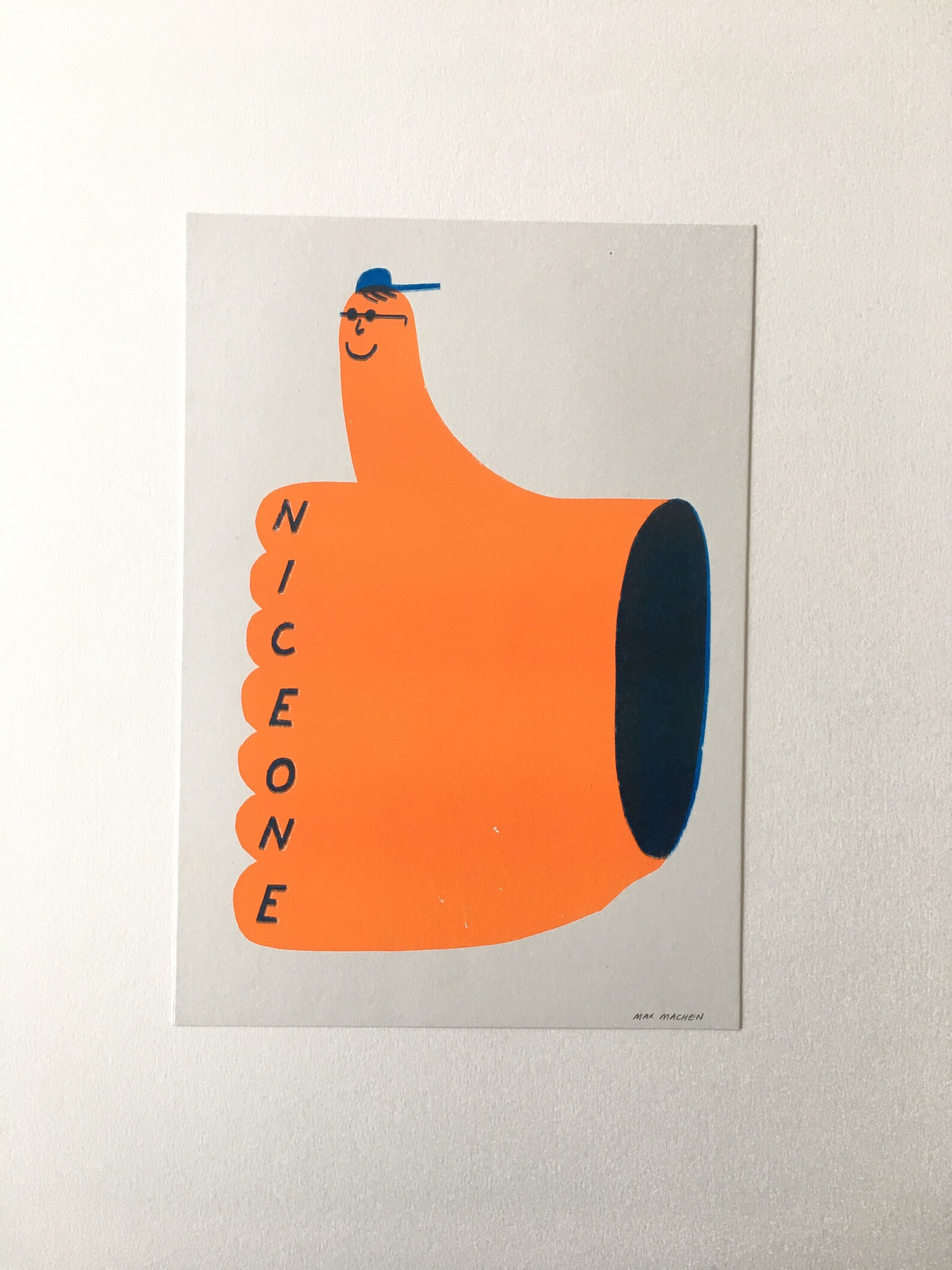 Nice One Thumbs up Risograph Print | Etsy