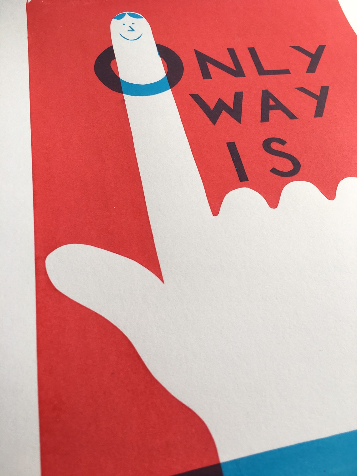 The Only Way is up A3 2 Colour Motivational Screenprint Poster - Etsy