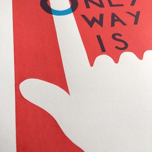 The Only Way is up A3 2 Colour Motivational Screenprint Poster - Etsy