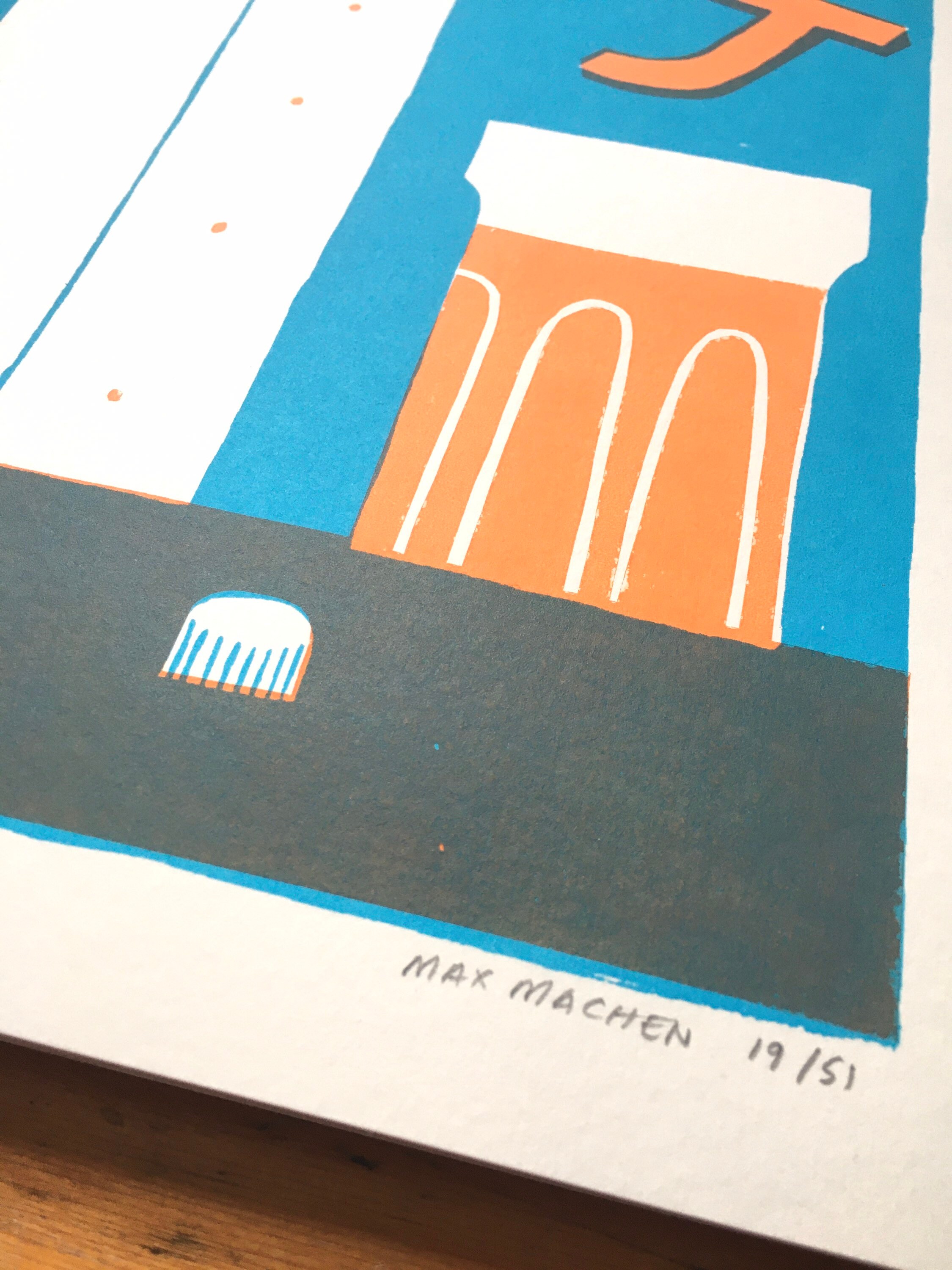 A4 2 Colour Original Orange Juice OJ Carton Screen Print | Etsy