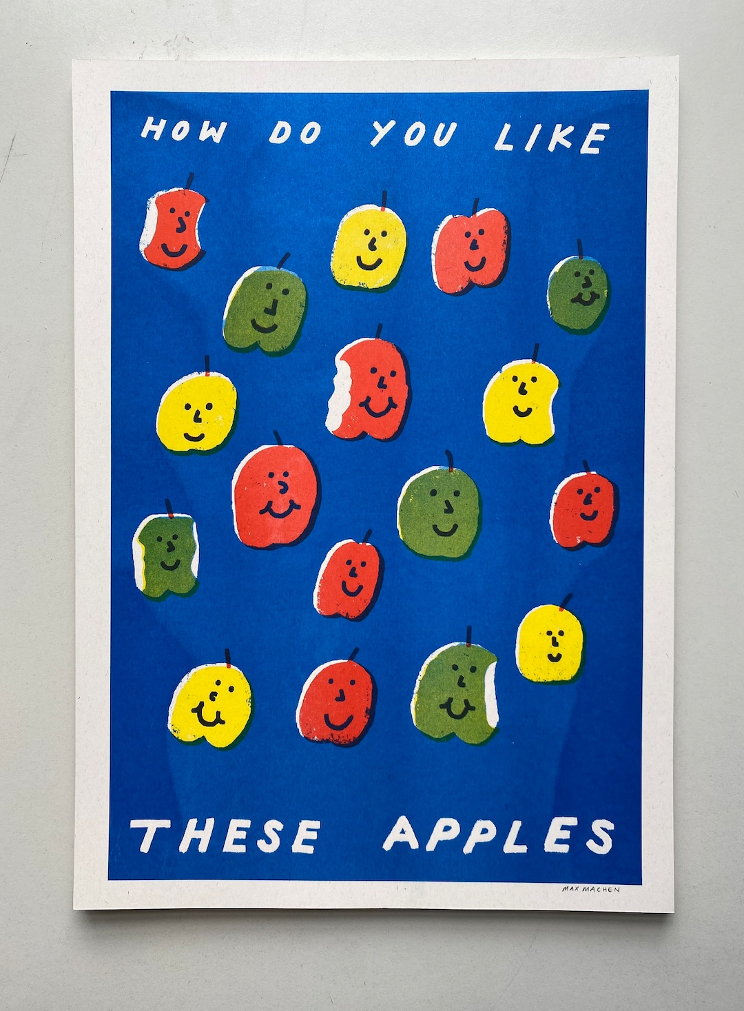 How Do You Like These Apples 3 Colour Riso Print - Etsy UK