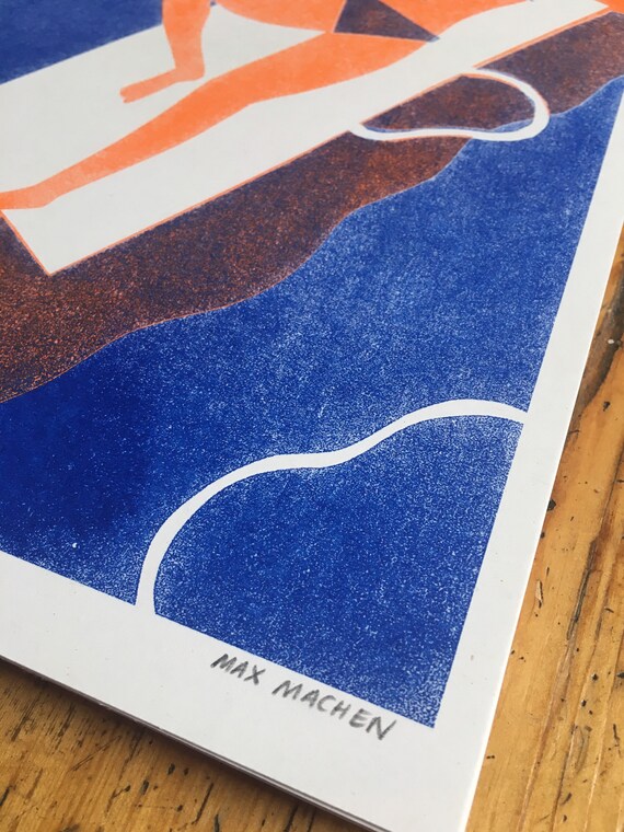 A4 2 colour paradise risograph print Prints Digital Prints etna.com.pe
