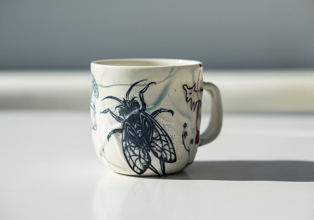 Imperfect Skin VIII Hand-painted Porcelain Cup With Reliefs - Etsy