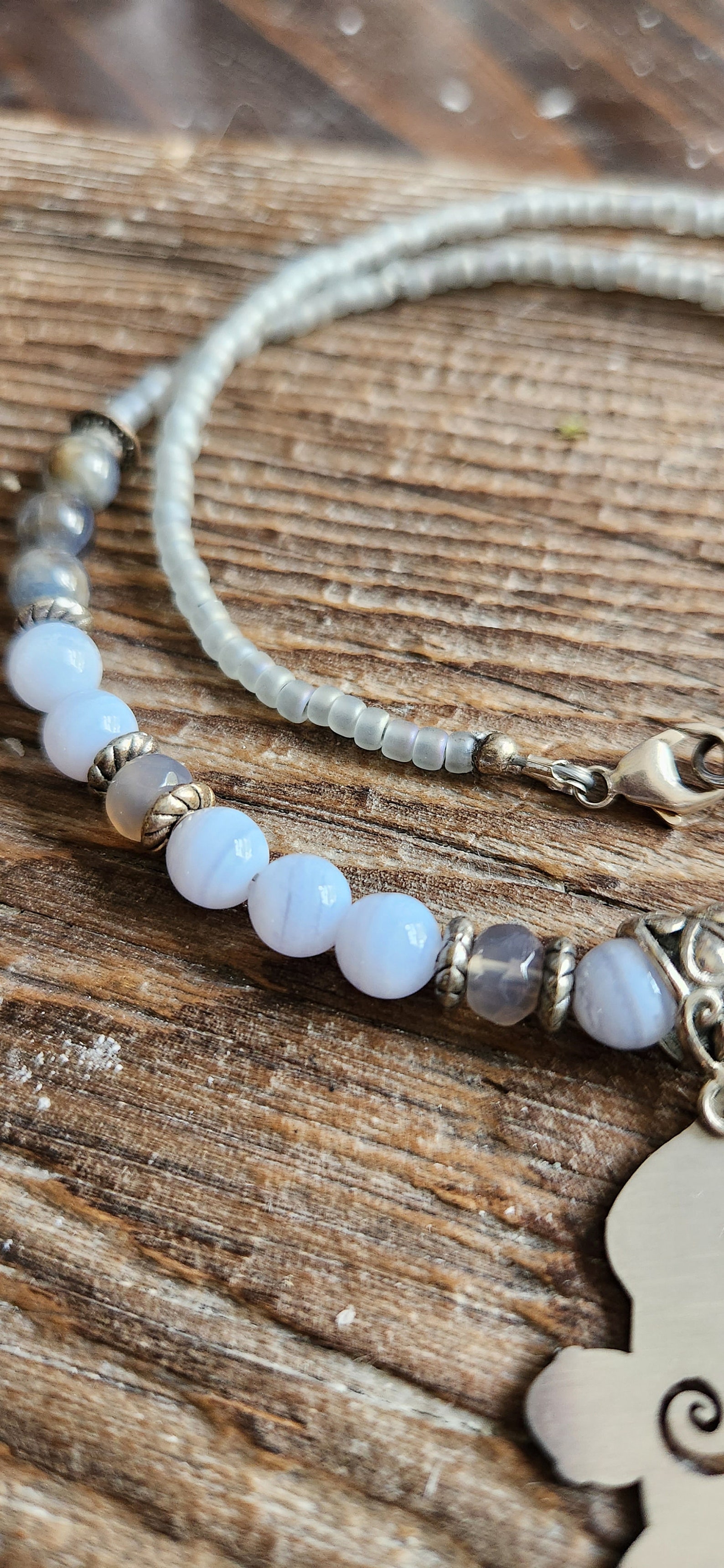 Sea Turtle Necklace, Sea Turtle Pendant, Blue Lace Agate, Labradorite ...