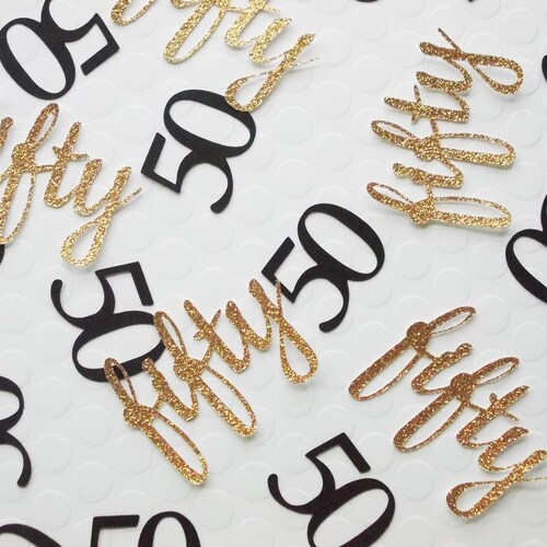 50th Birthday Confetti / 50th Birthday Party Decorations / | Etsy