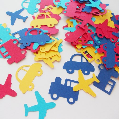 Red Black and White Car Confetti Racing Car Birthday Party | Etsy